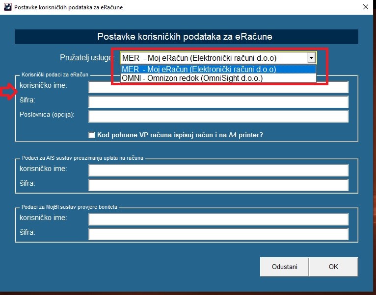 Upute za konfiguracije FINA, MER i Monri by Omnizon eRačuna na blagajni ...