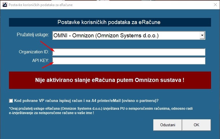 Upute za konfiguracije FINA, MER i Monri by Omnizon eRačuna na blagajni ...
